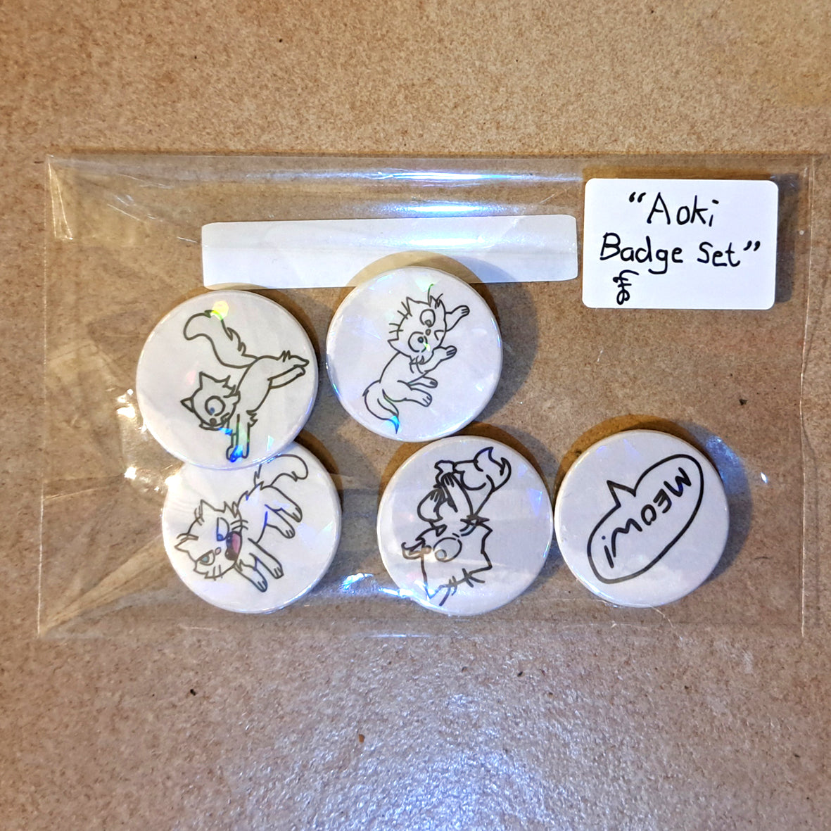 Badge - Aoki Badge set Meow! – The Cartoon Museum