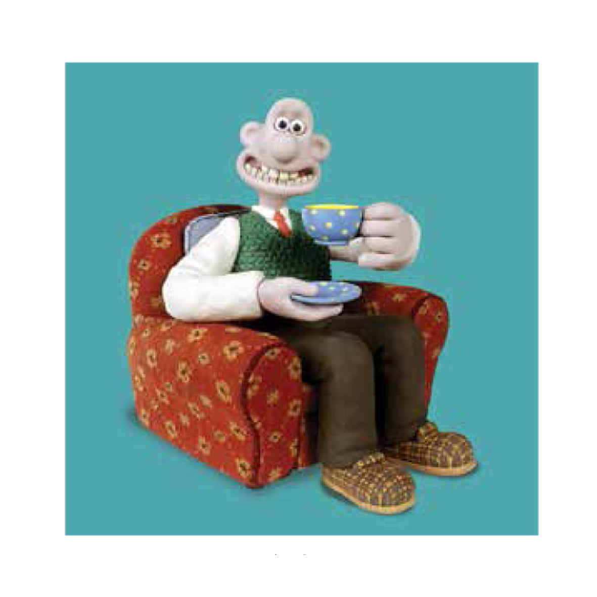 Card - WG5 Wallace having tea – The Cartoon Museum
