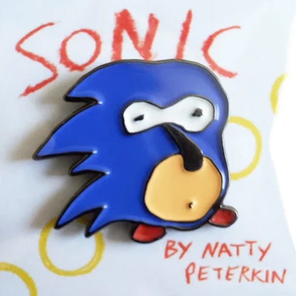 Badge - Sonic pin by Natty Peterkin – The Cartoon Museum