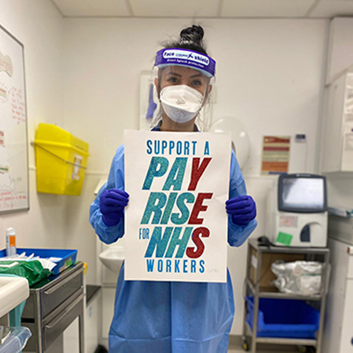 Poster - Support a Pay Rise for NHS Workers – The Cartoon Museum